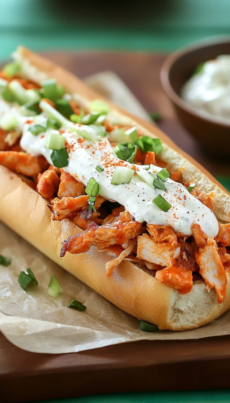 Baked Buffalo Chicken Subs